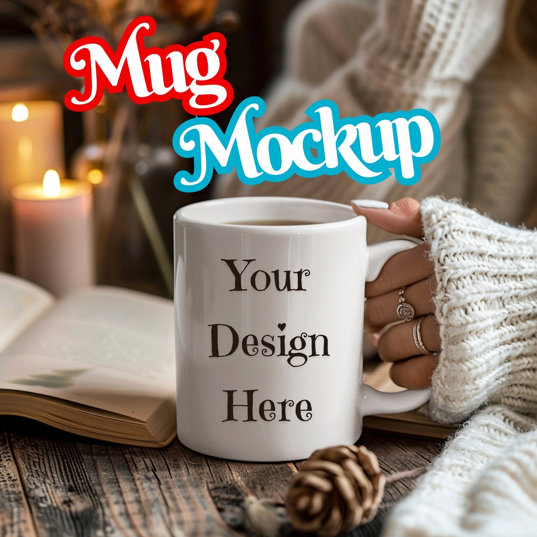 Mug Mockup, Close up Blank Mug Mockup, Woman Holding Mug Mockup ...