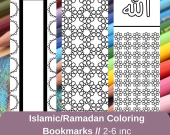 Islamic/ramadan Coloring Bookmarks, Activity for Kids, Printable ...