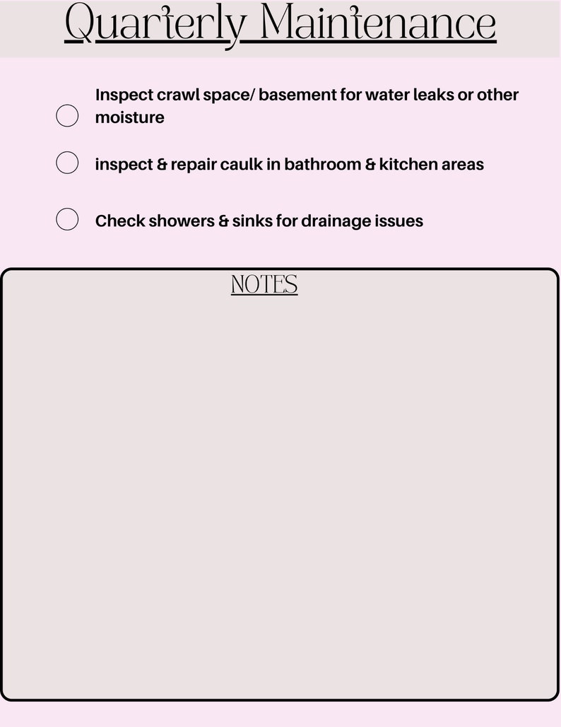 Homeowners Maintenance Checklist for Busy Moms - Etsy