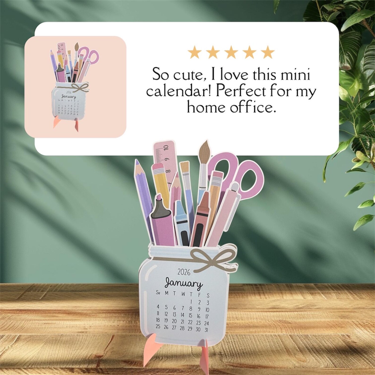 2026 MINI Desktop Calendar | Cutout Arts and Crafts | Teacher Gift - Etsy