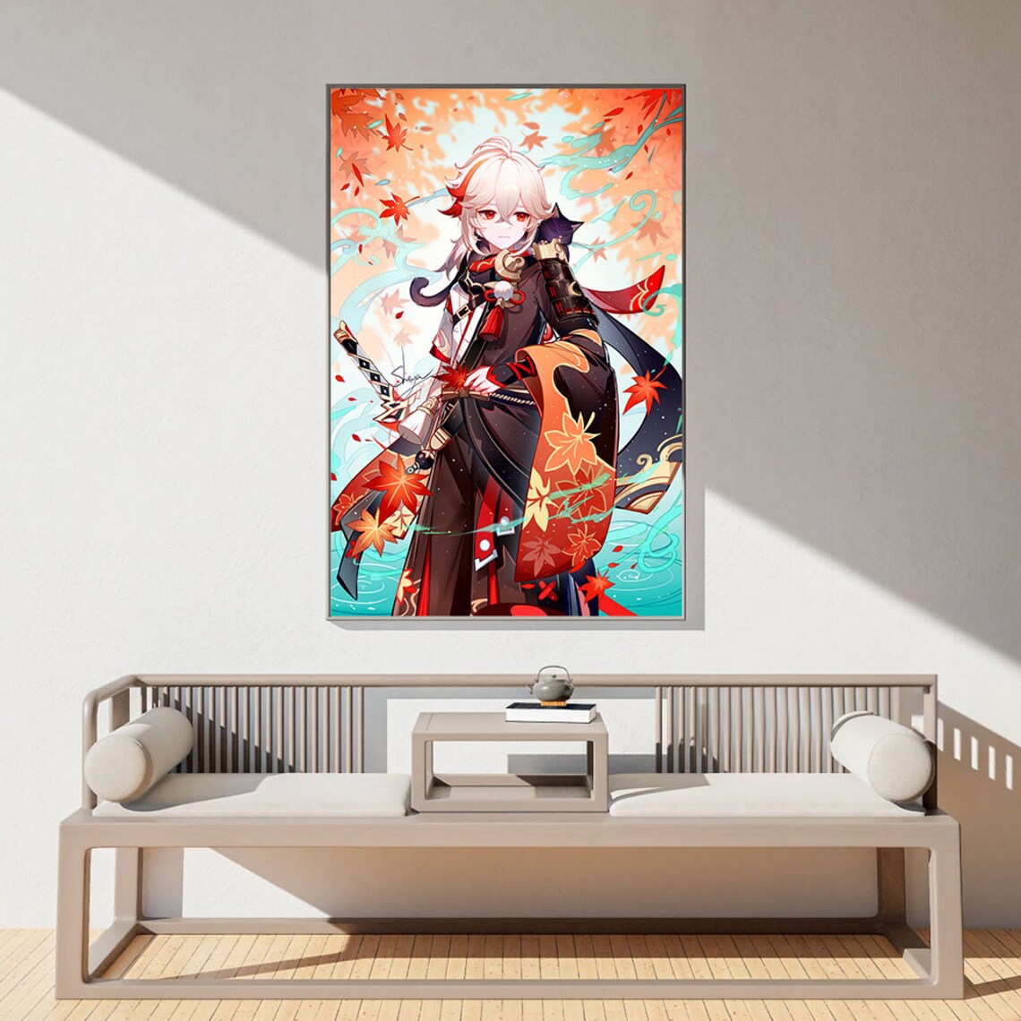 Genshin Impact Kaedehara Kazuha Poster, High Quality Canvas Poster ...