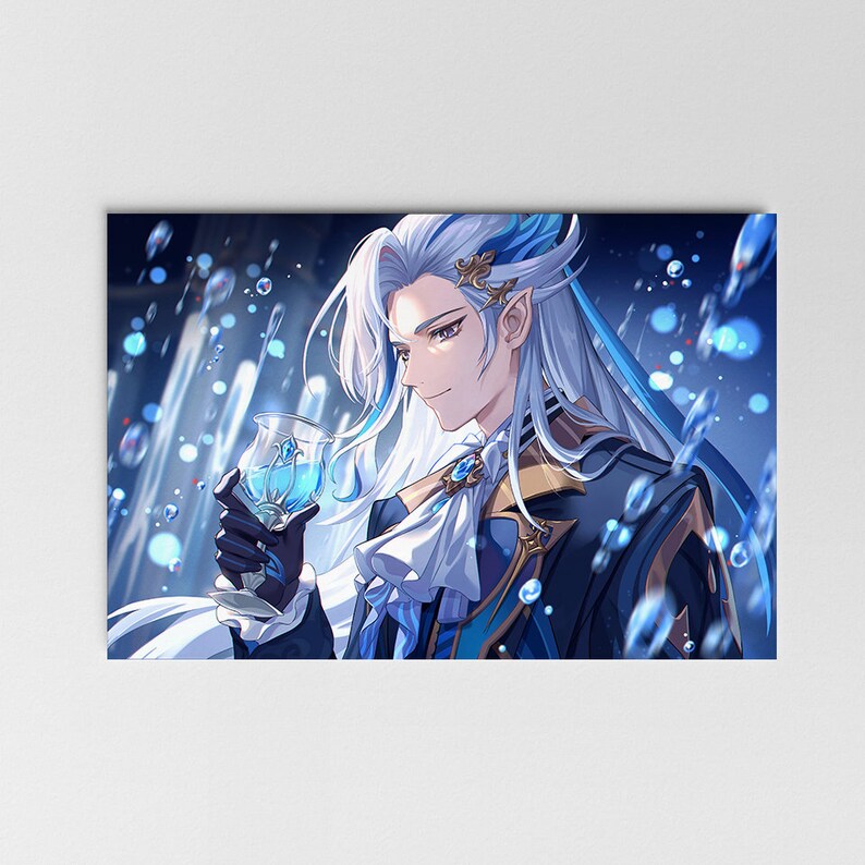 Genshin Impact Neuvillette Poster, High Quality Canvas Poster Print ...