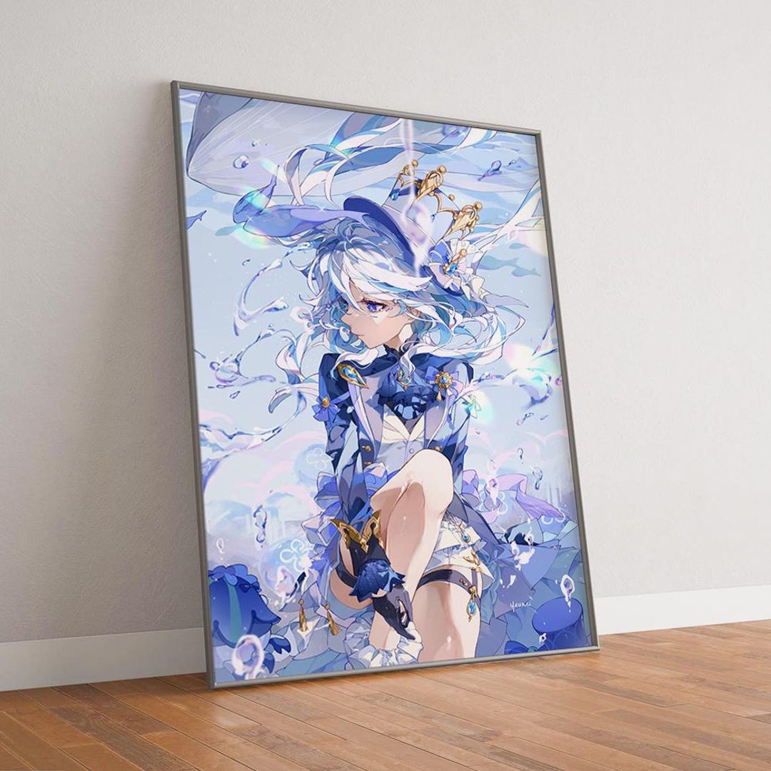Genshin Impact Furina Poster, High Quality Canvas Poster Print, Gifts ...