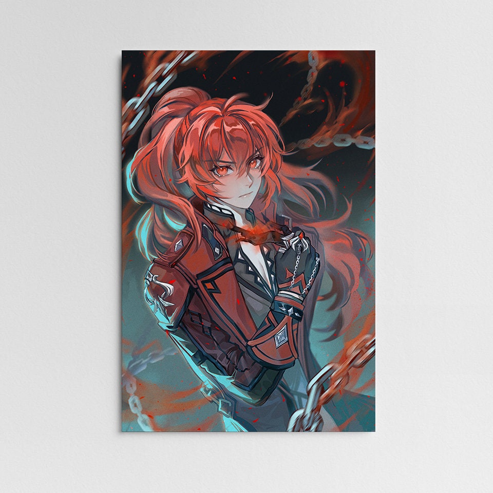 Genshin Impact Diluc Poster, High Quality Canvas Poster Print, Gifts ...