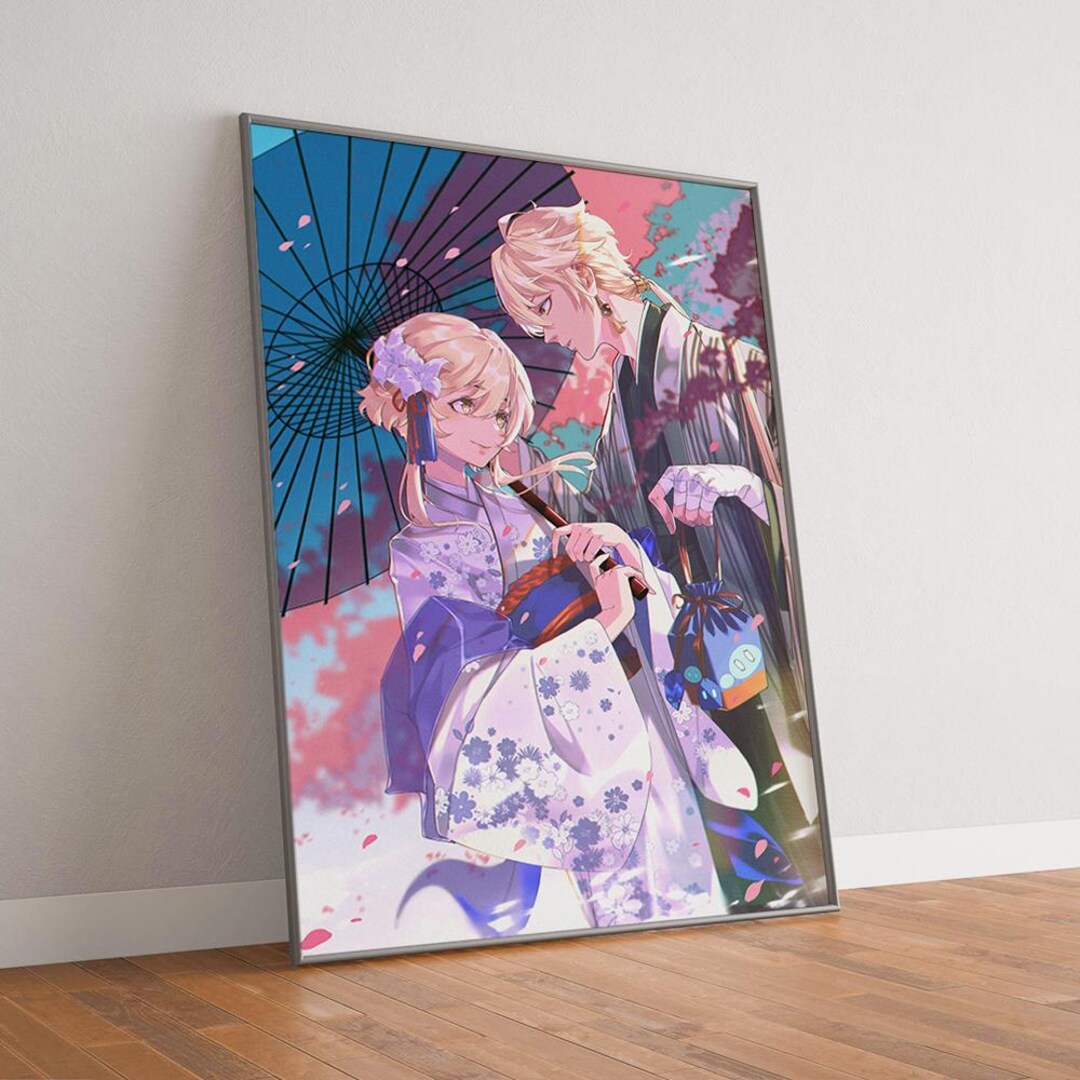 Genshin Impact Aether and Lumine Poster, High Quality Canvas Poster ...