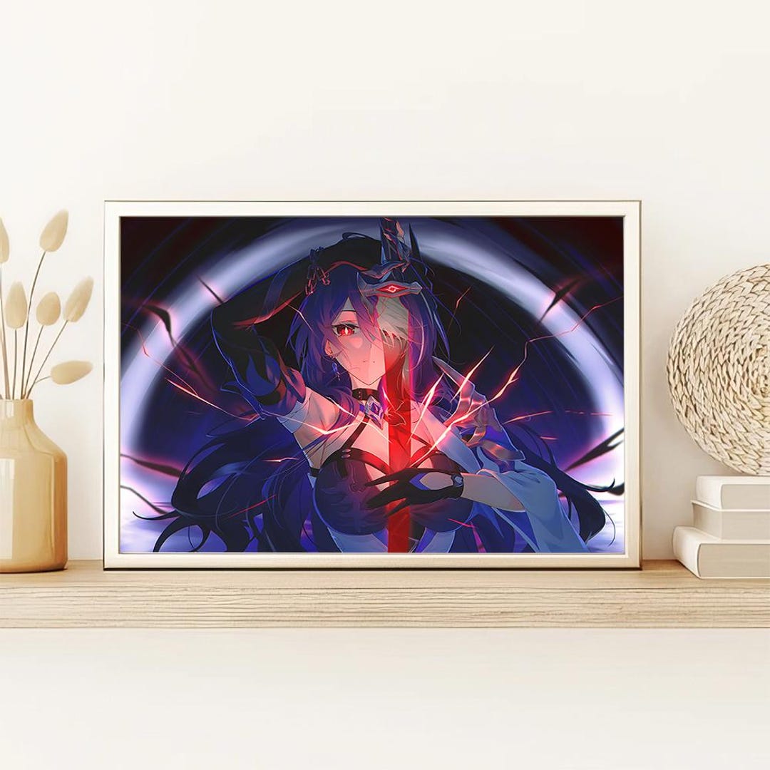 Honkai Stair Rail Acheron Poster, High Quality Canvas Poster Print ...
