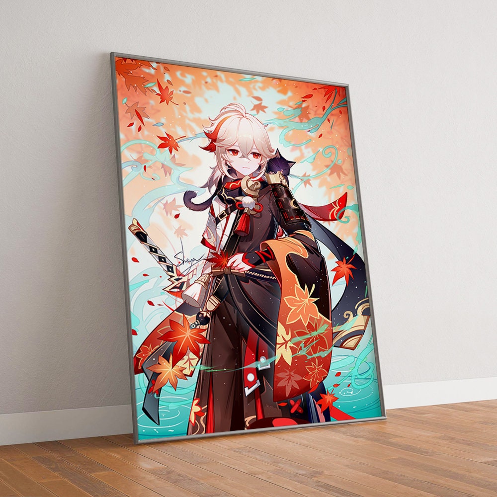 Genshin Impact Kaedehara Kazuha Poster, High Quality Canvas Poster ...