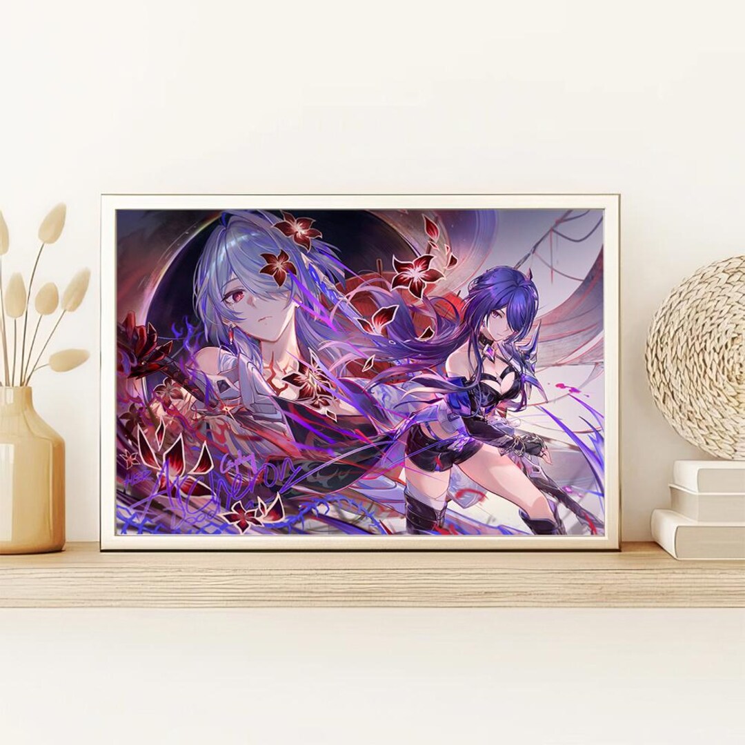 Honkai Stair Rail Acheron Poster, High Quality Canvas Poster Print ...