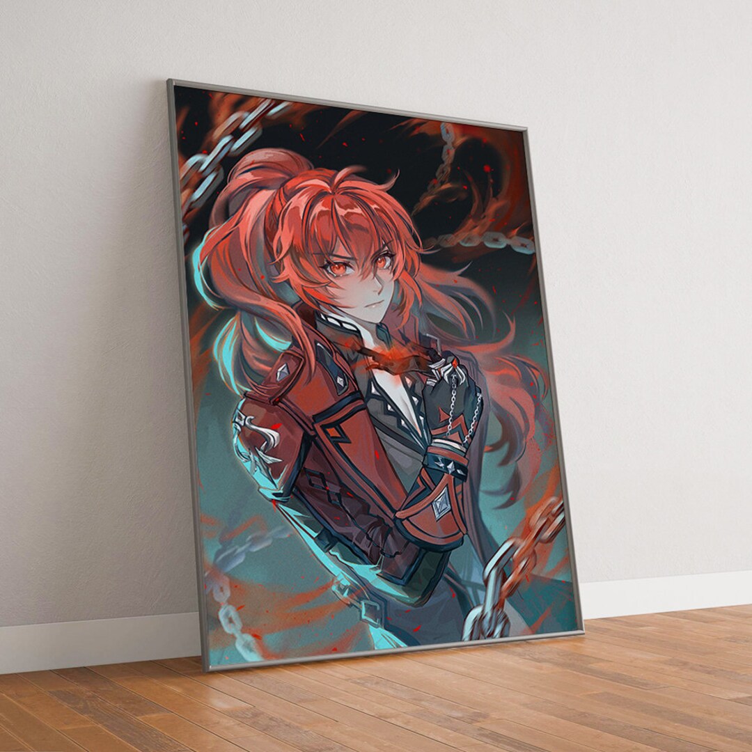 Genshin Impact Diluc Poster, High Quality Canvas Poster Print, Gifts ...