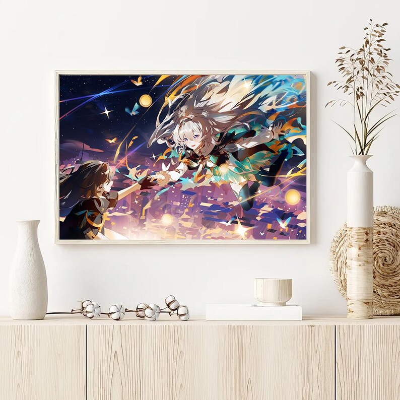 Honkai Stair Rail Firefly&trailblazer Poster, High Quality Canvas ...