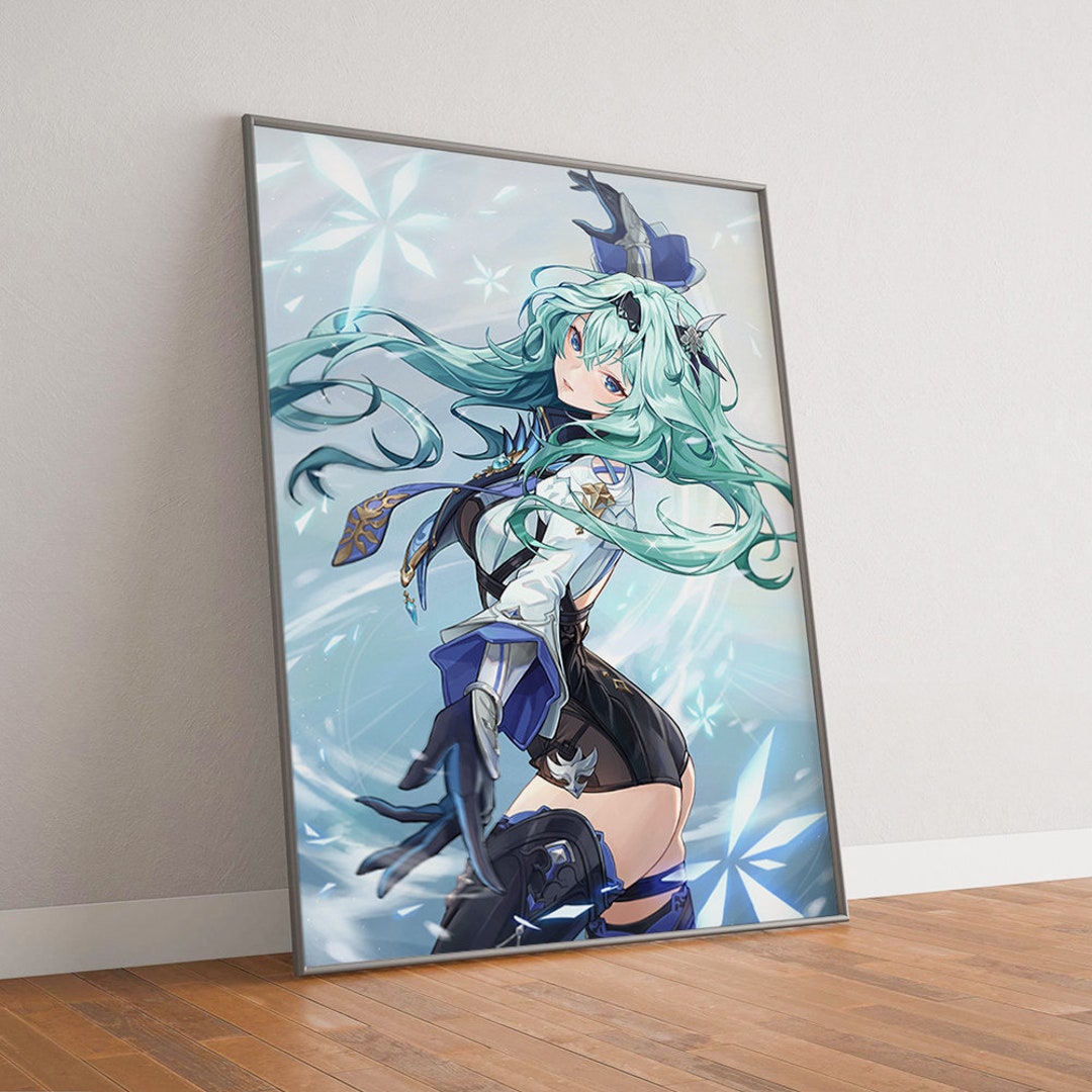 Genshin Impact Eula Poster, High Quality Canvas Poster Print, Gifts for ...