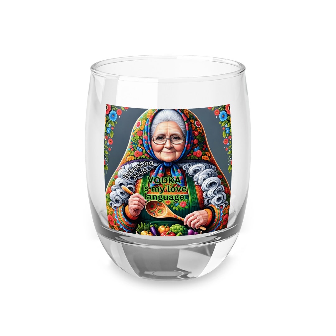 VODKA is My Love Language Highball Glass 6oz Russian Doll Design ...
