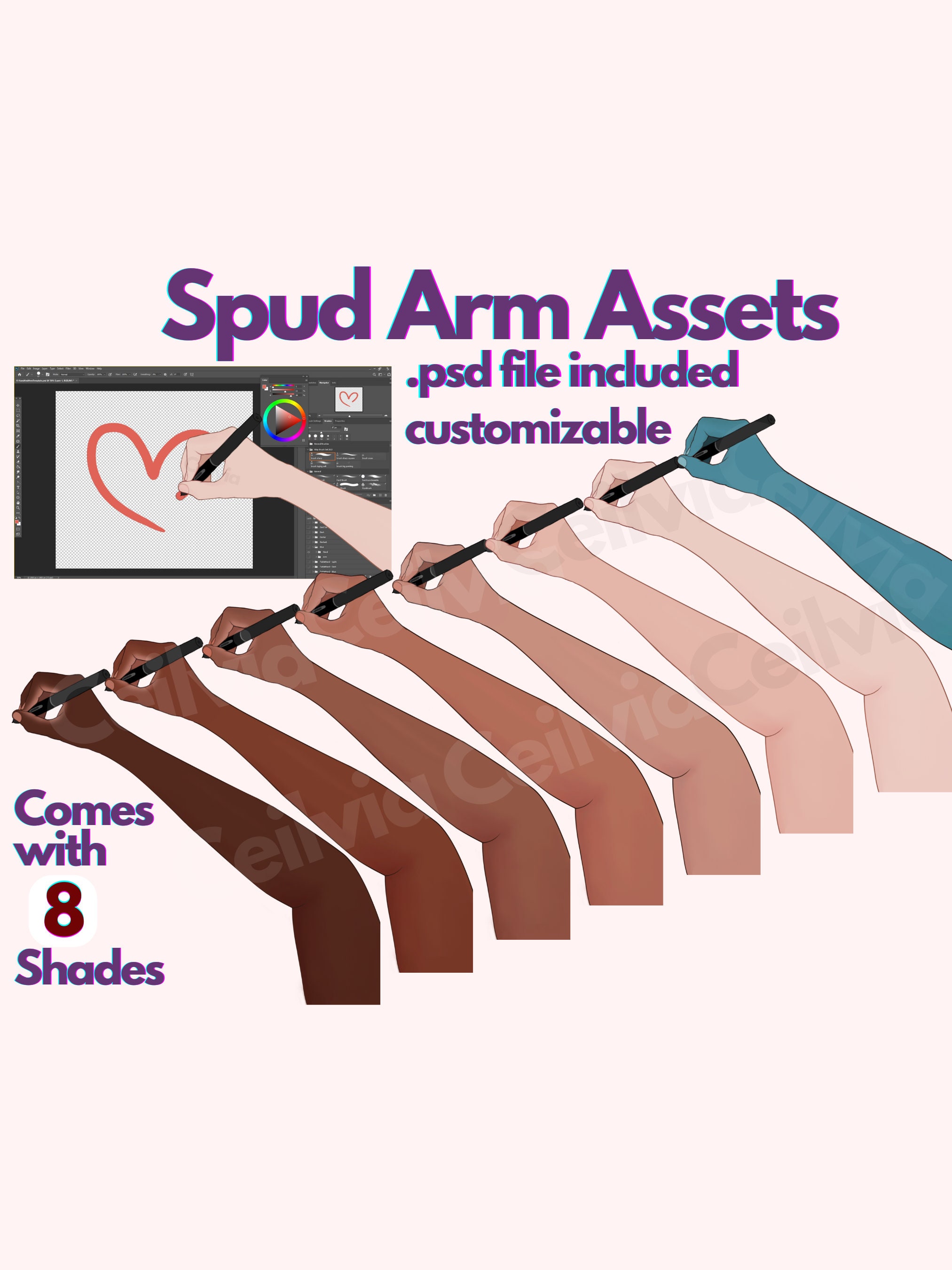 Vtubing Asset for Spud Tablet Hand & Arm - Etsy