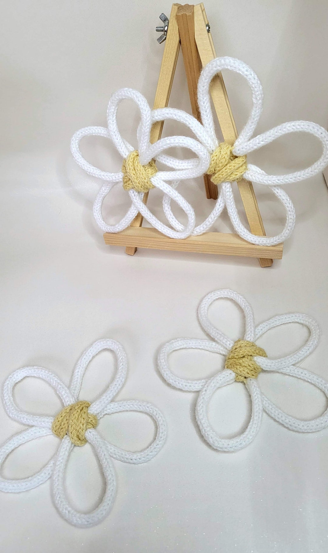 Knitted Wire Daisy White or Colour of Your Choice Gift, Present, for ...