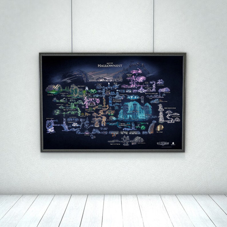 Hollow Knight Map Posters High Quality Canvas Wall Art Room Decor ...