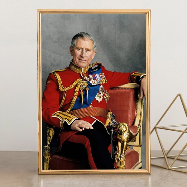 King Charles III Portrait Print Coronation Day 6th May 2023 Movie ...