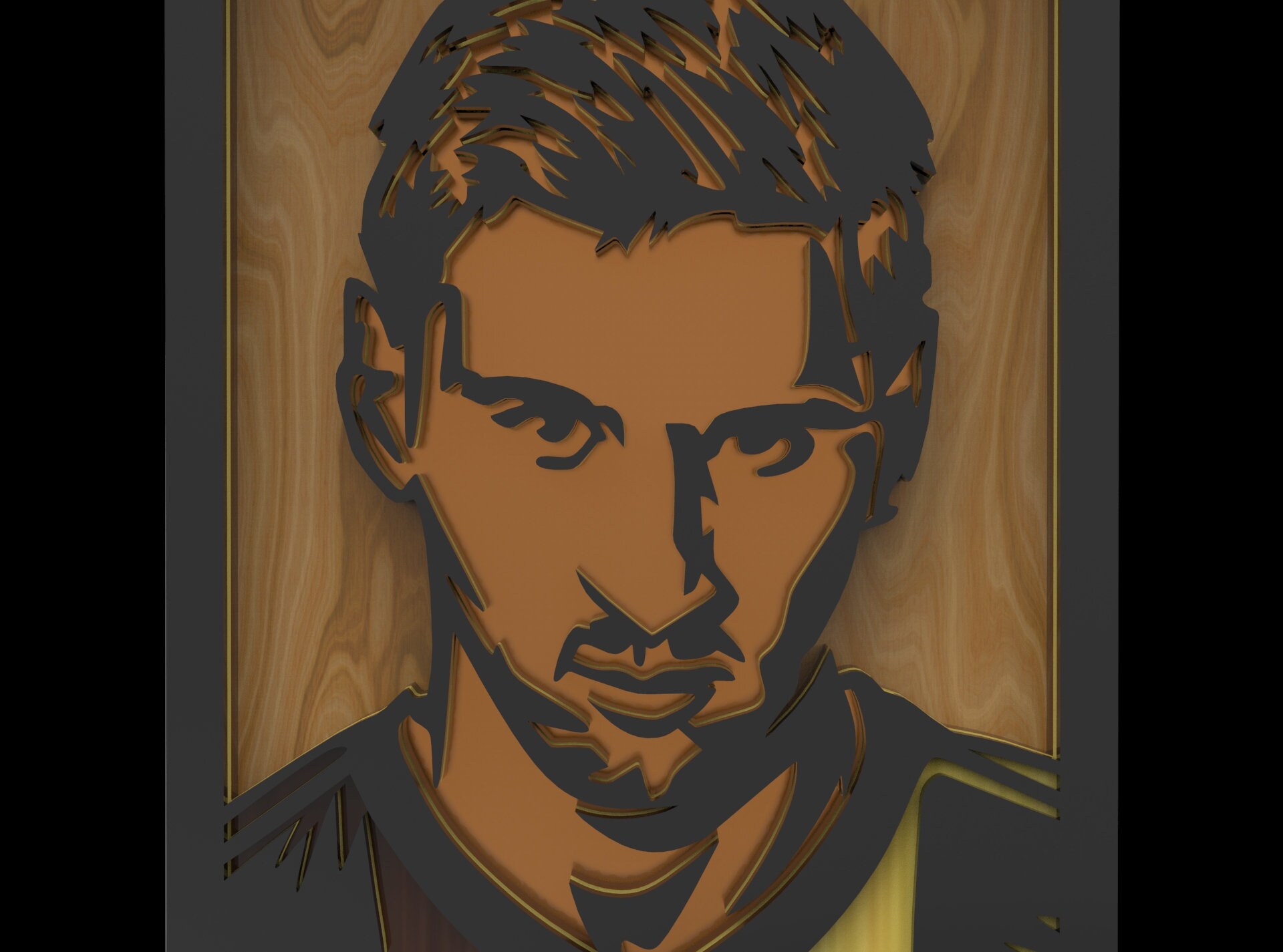Laser Cut Files - Lionel Messi Laser Cutting - 5 Layer Ai,dxf,cdr,svg ...