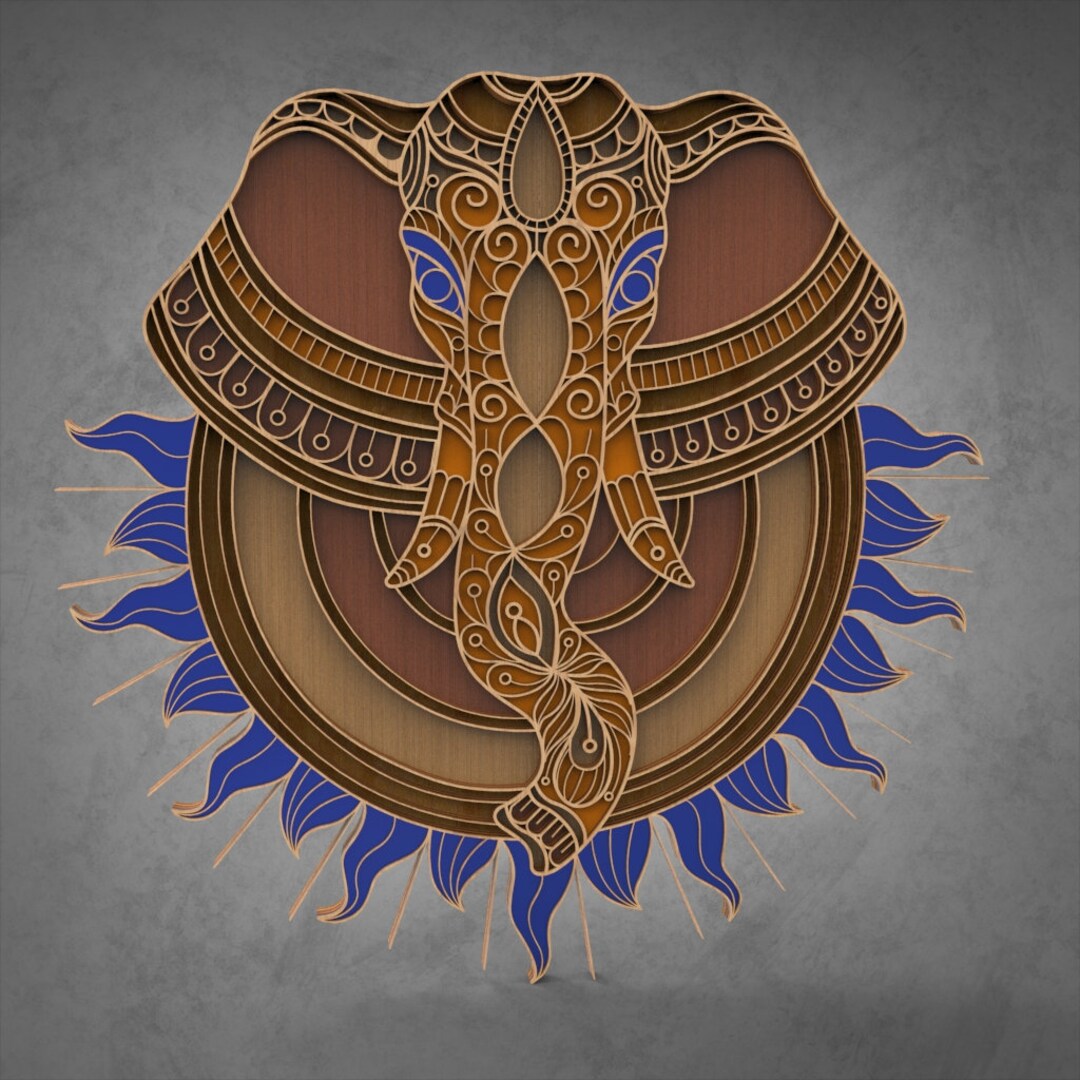 Elephant Multilayer/ Elephant SVG/ 3D Decor/ CNC File/ Elephant Svg ...