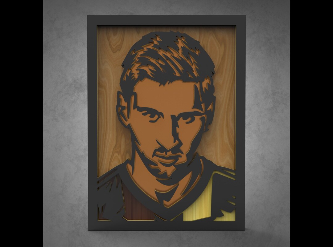 Laser Cut Files - Lionel Messi Laser Cutting - 5 Layer Ai,dxf,cdr,svg ...