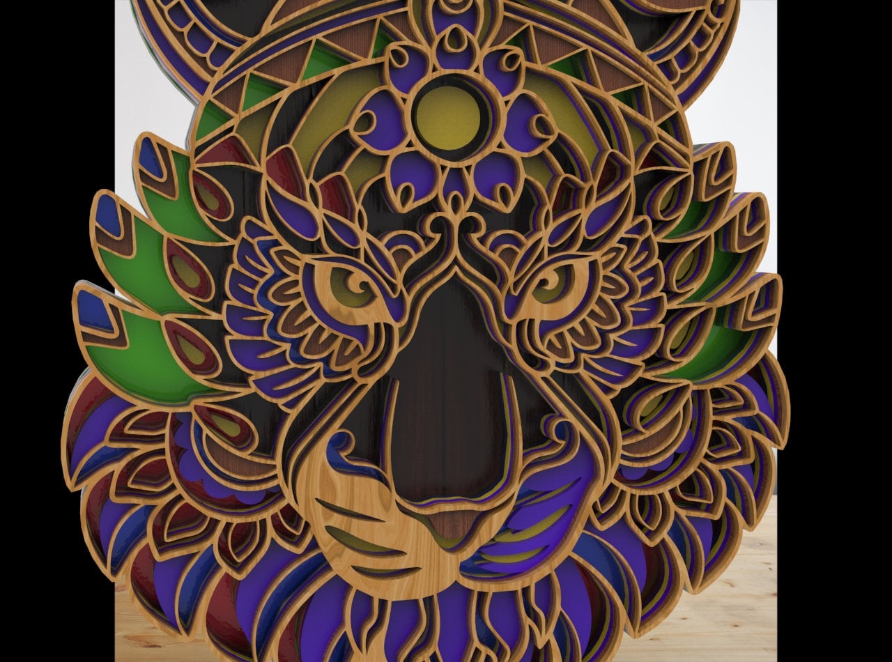 Tiger Layered Laser Cutting Files: Unleash the Wild Beauty Dxf,cdr,svg ...