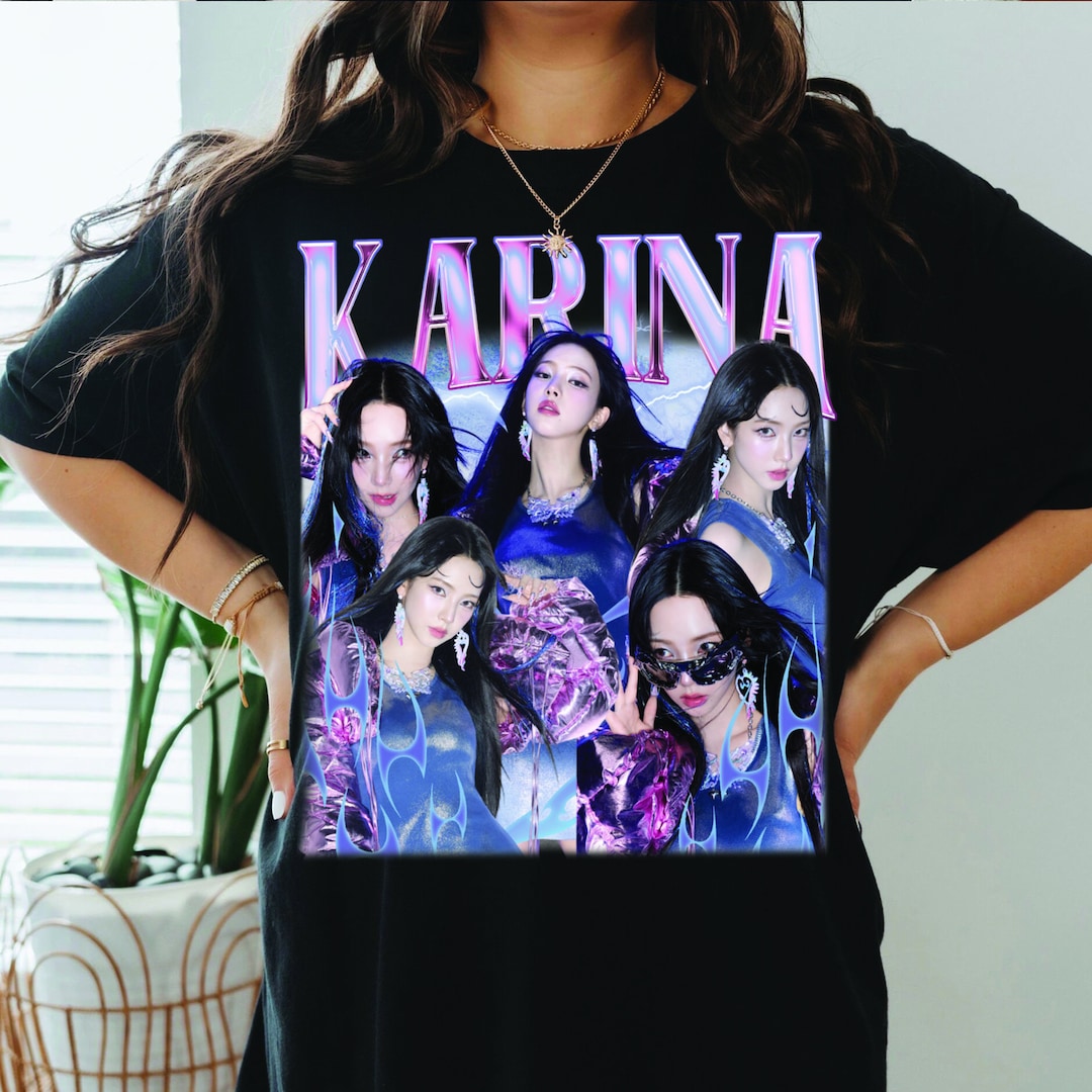 Aespa Karina Armageddon Retro 90s Bootleg Shirt, Aespa Shirt, Kpop T ...