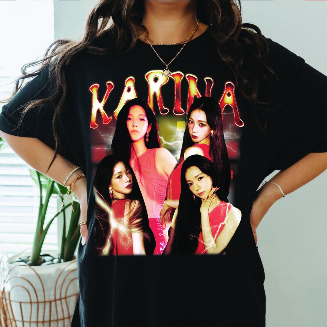 Aespa Karina Armageddon Retro 90s Bootleg Shirt, Aespa Shirt, Kpop T ...