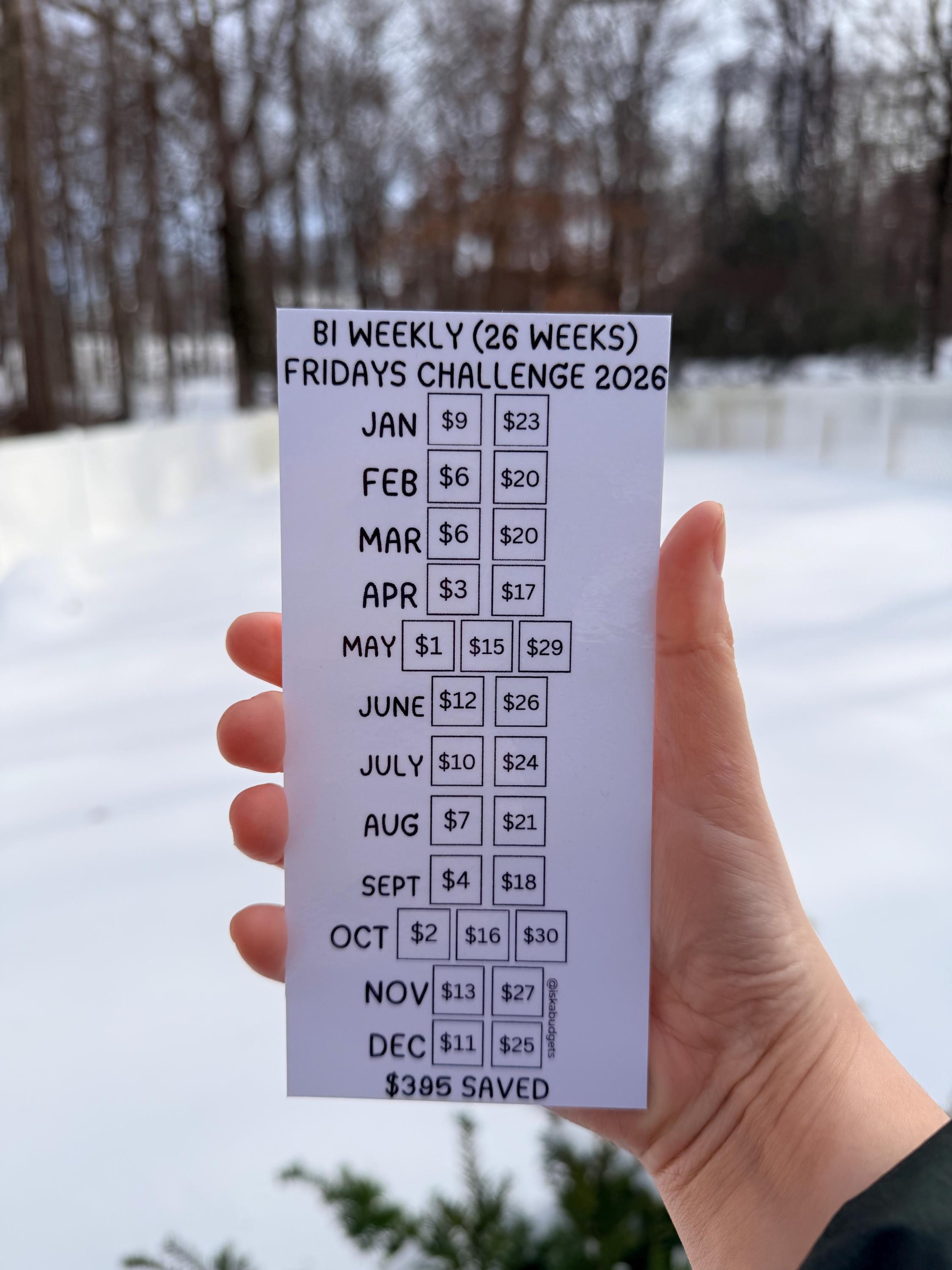 Bi Weekly Fridays Savings Challenge 2026 | With or Without Envelope ...
