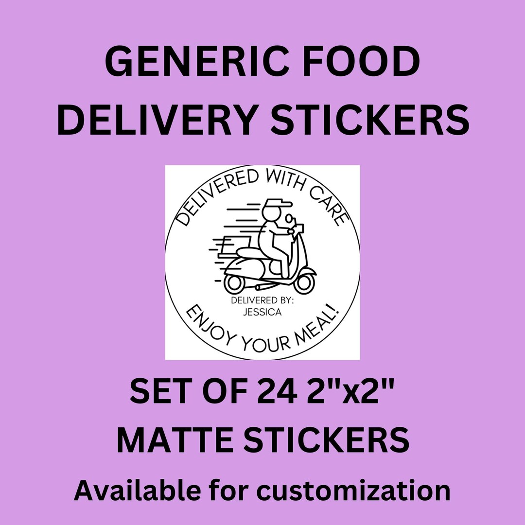 Generic Food Delivery Sticker for Uber Eats Grub Hub Door Dash - Etsy