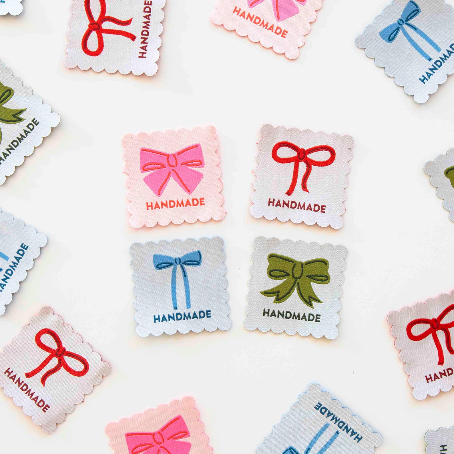 Bows Handmade Large Sewing Labels - Multipack - 4 Pack - Clothing and ...