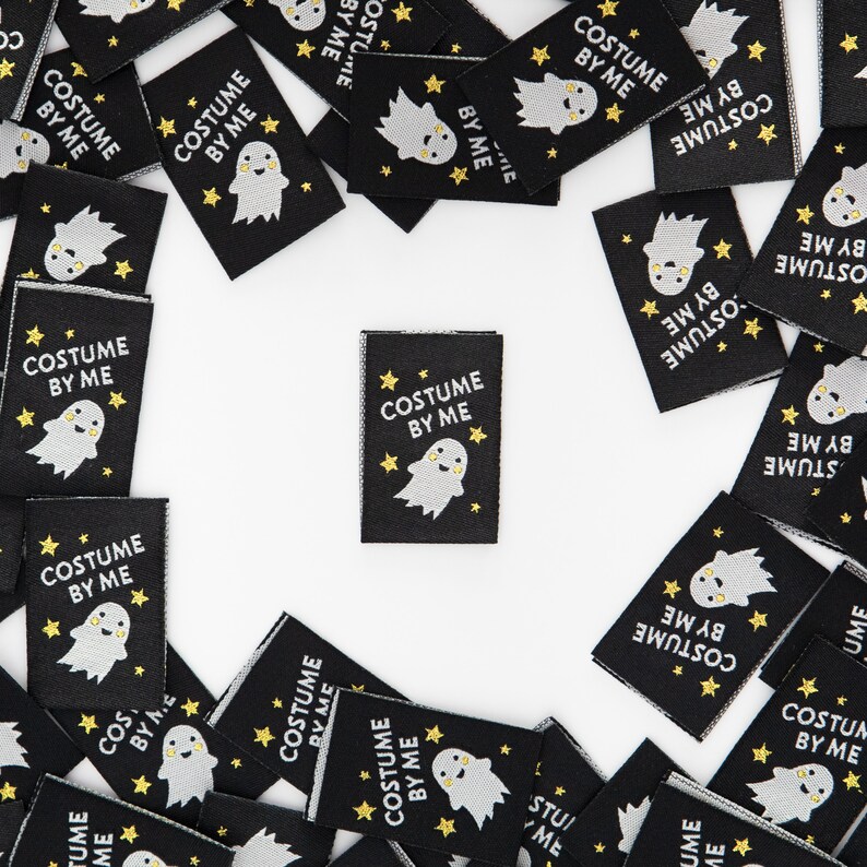 Costume by Me Ghost Woven Labels - 8 Pack - Sewing Labels - Costume ...