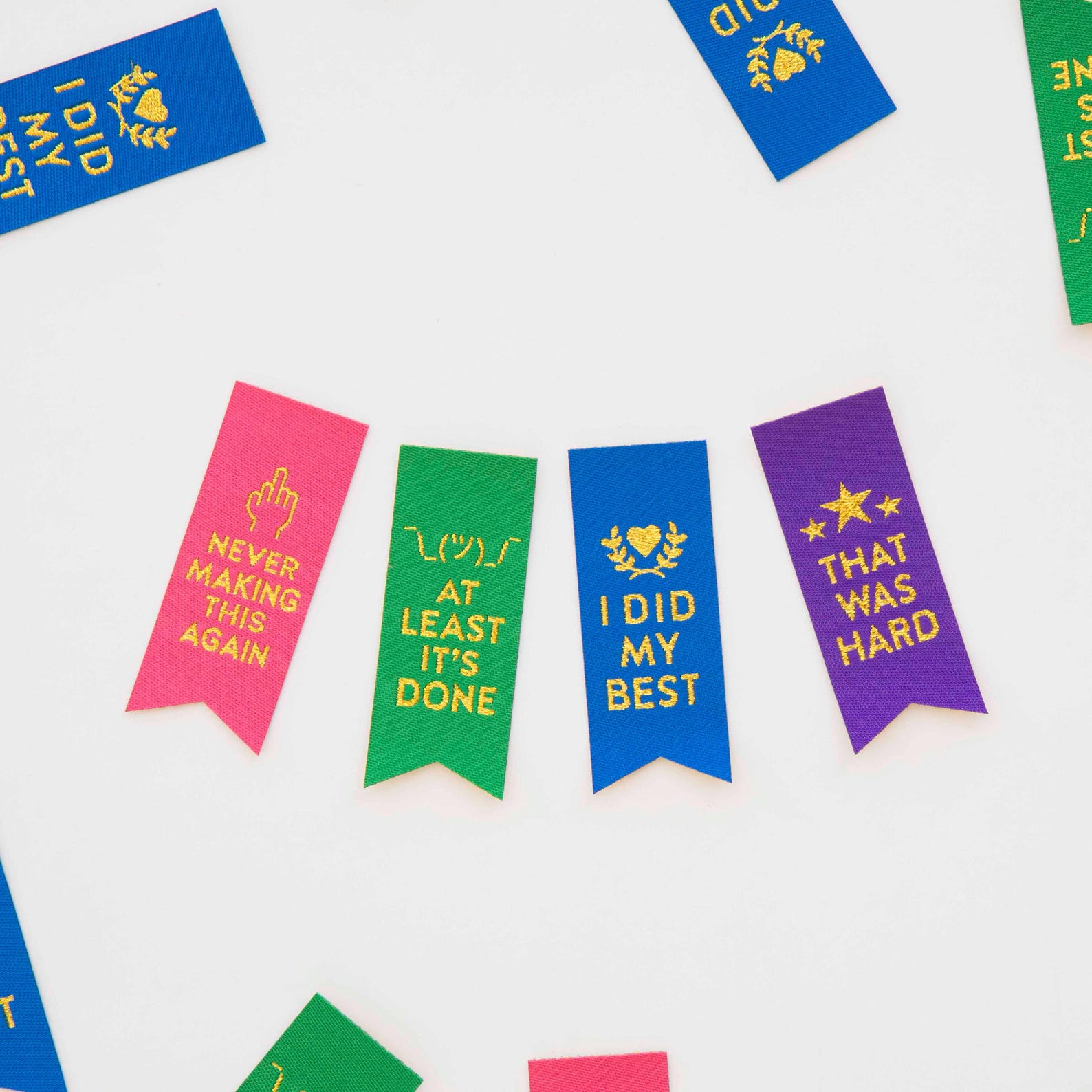 Award Ribbon Sewing Labels - Multipack - 8 Pack - Quilt and Clothing ...