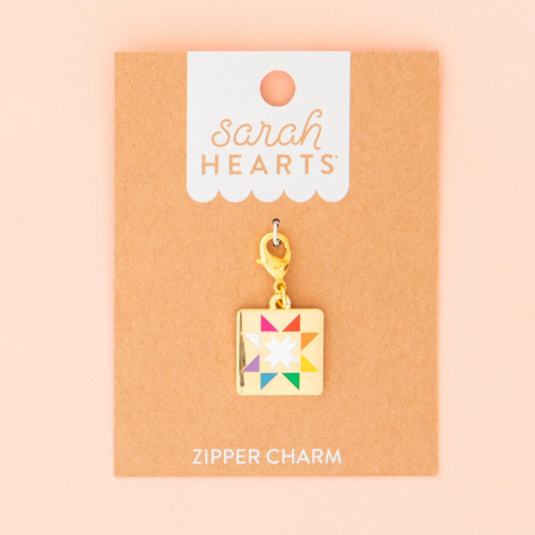 Quilt Star Zipper Charm - Enamel Zipper Pull - Etsy