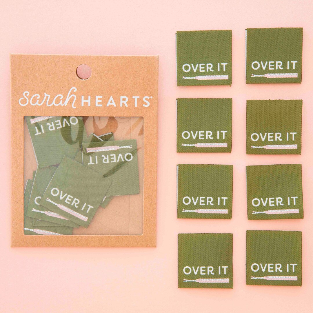 Over It Seam Ripper Sewing Labels - Clothing and Quilt Tags - Sewing ...