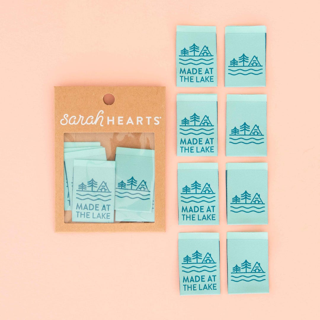 Made at the Lake Sewing Labels - Labels for Handmade Items - 8 Pack ...