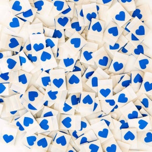 Blue Heart Woven Labels - 8 Pack - Sewing Woven Clothing Labels ...