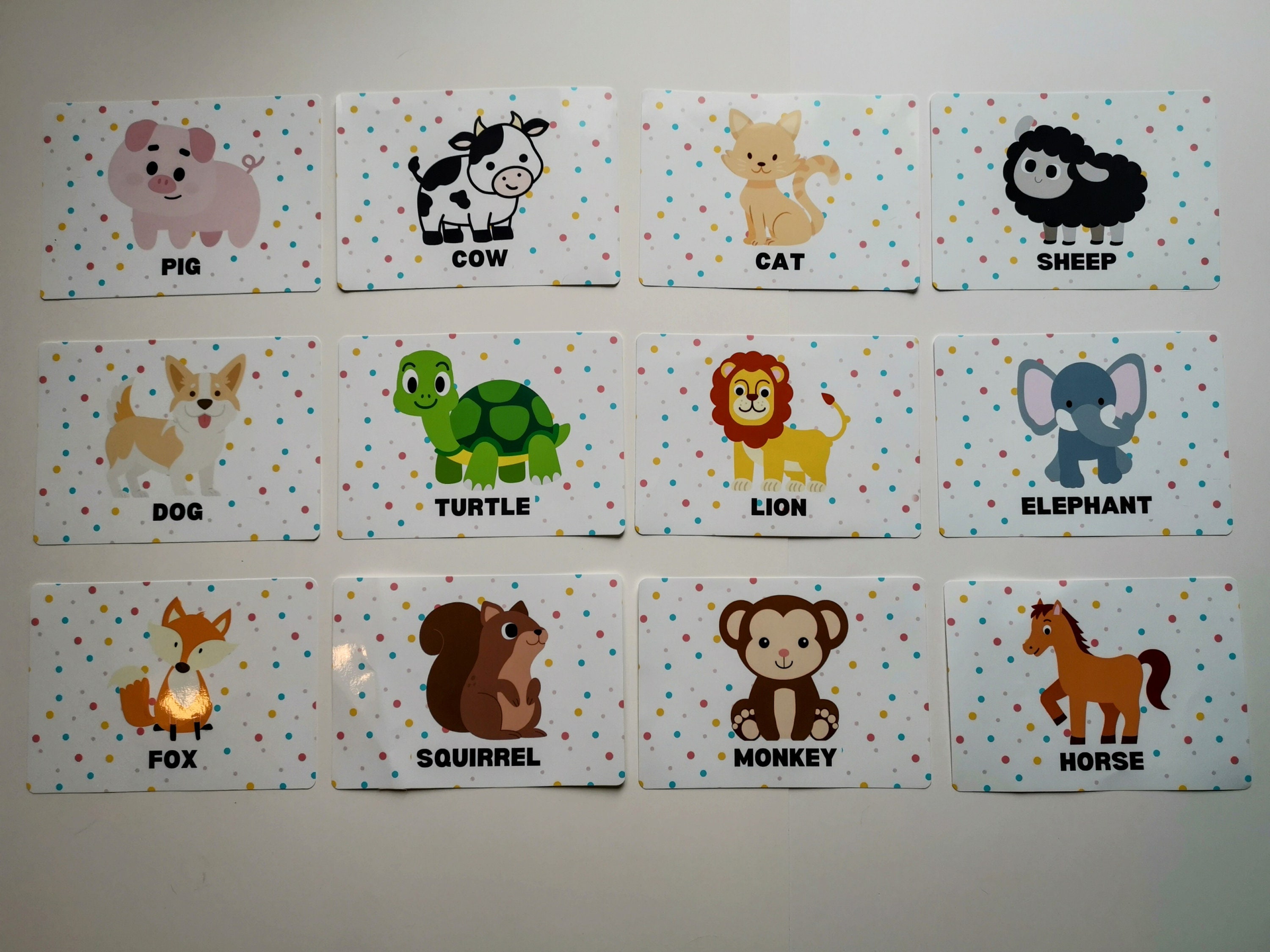 Printable Extension Animal Flashcards for Lovevery the Looker Standing ...