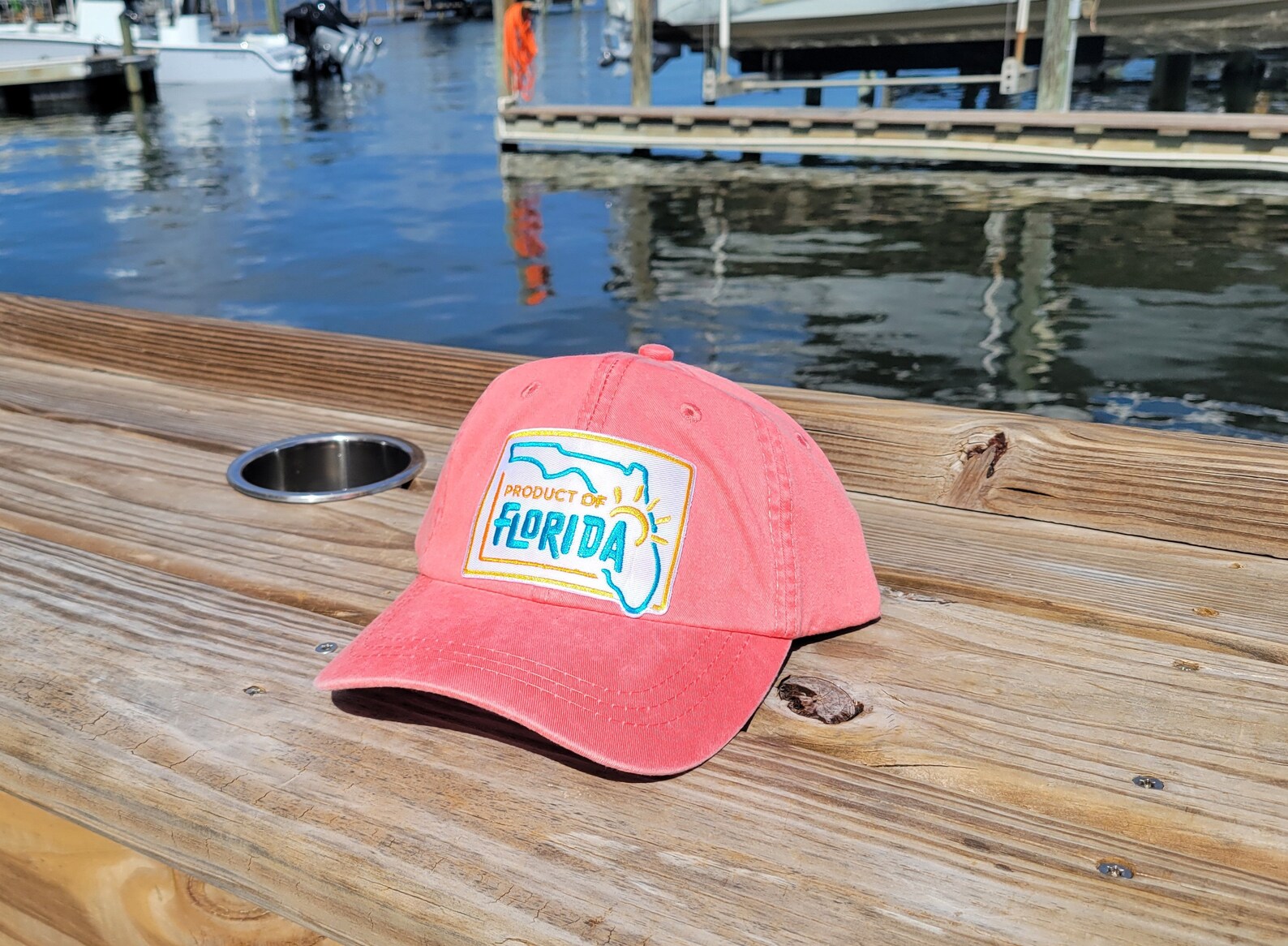 Product of Florida Ladies Baseball Cap With Custom Embroidered Patch - Etsy