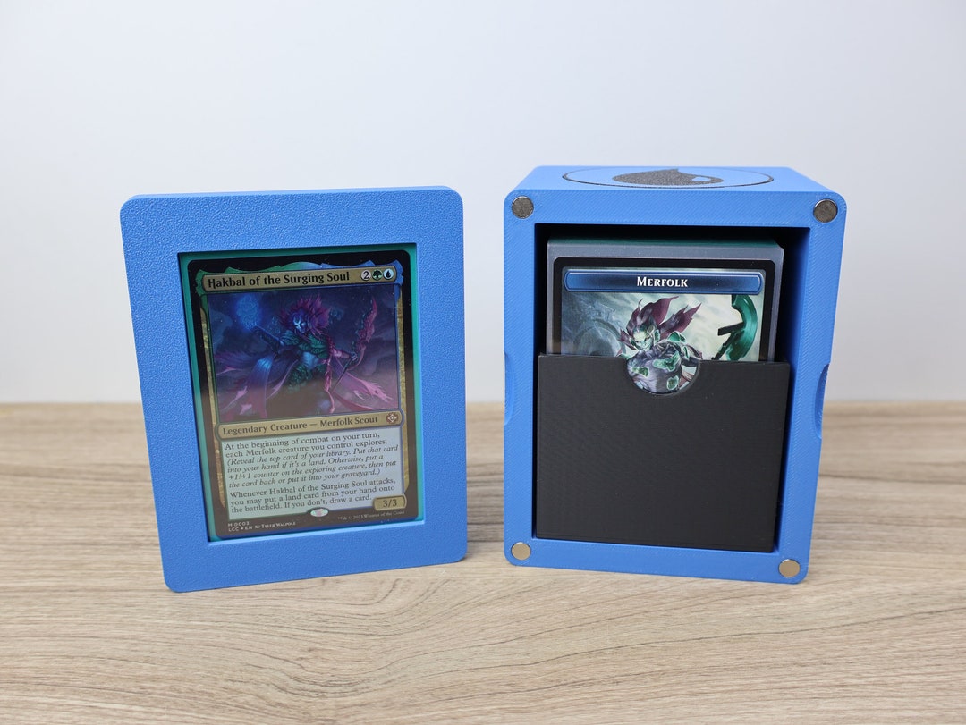 Commander Deck Box With Card Tray and Removable Front Slab - MTG TCG ...