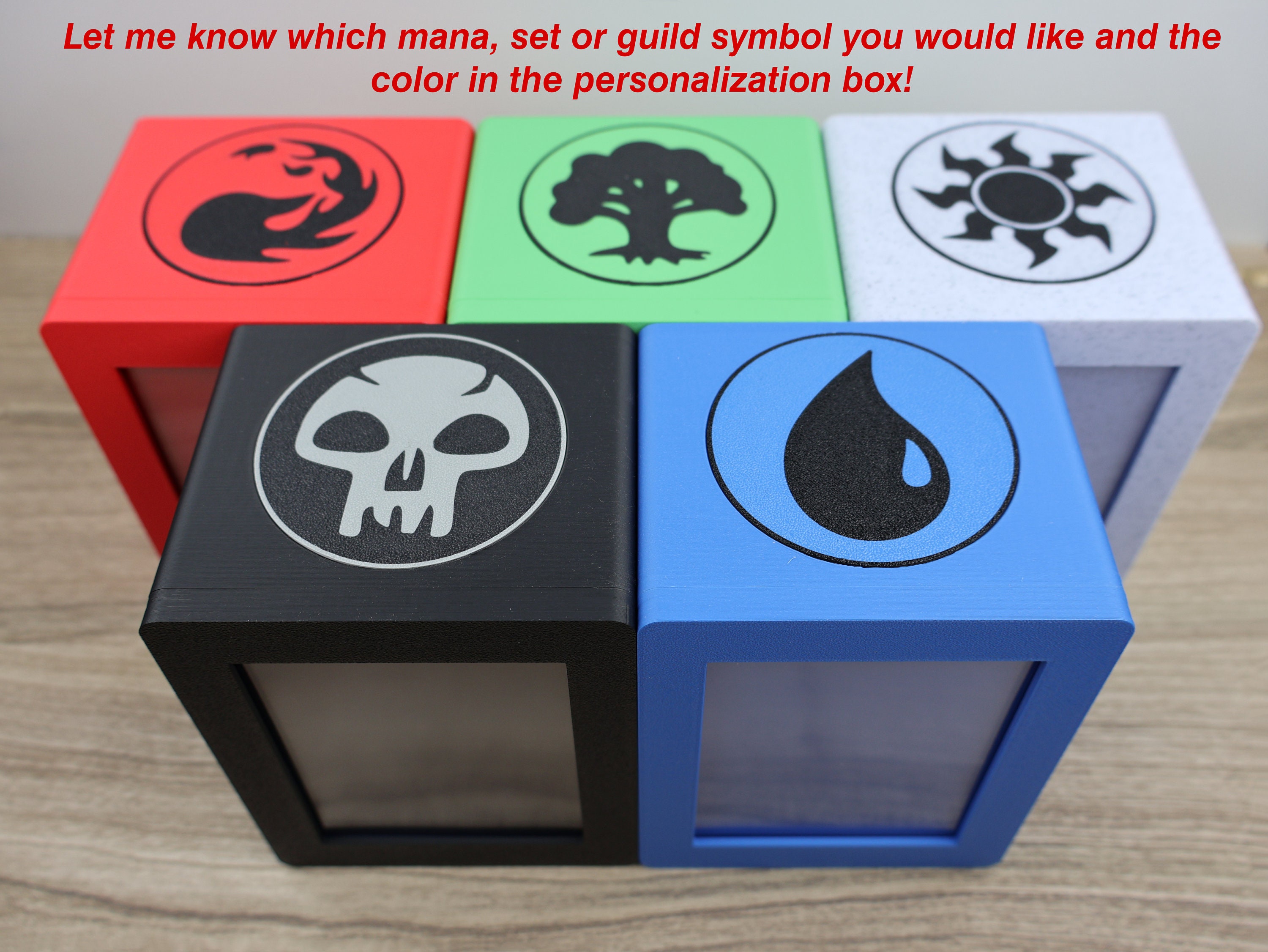 Commander Deck Box With Card Tray and Removable Front Slab - MTG TCG ...