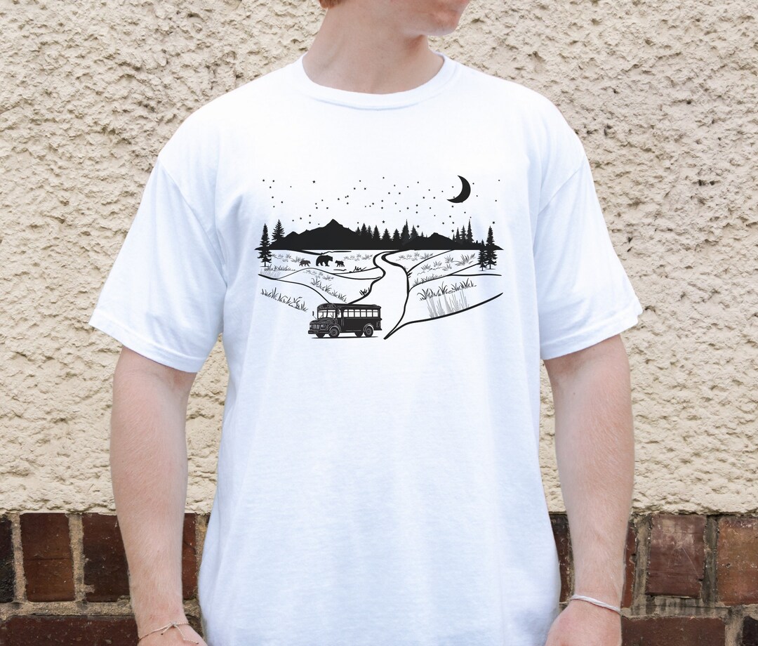 Minimalist Skoolie Life Shirt, School Bus Conversion Shirt, Nomad ...