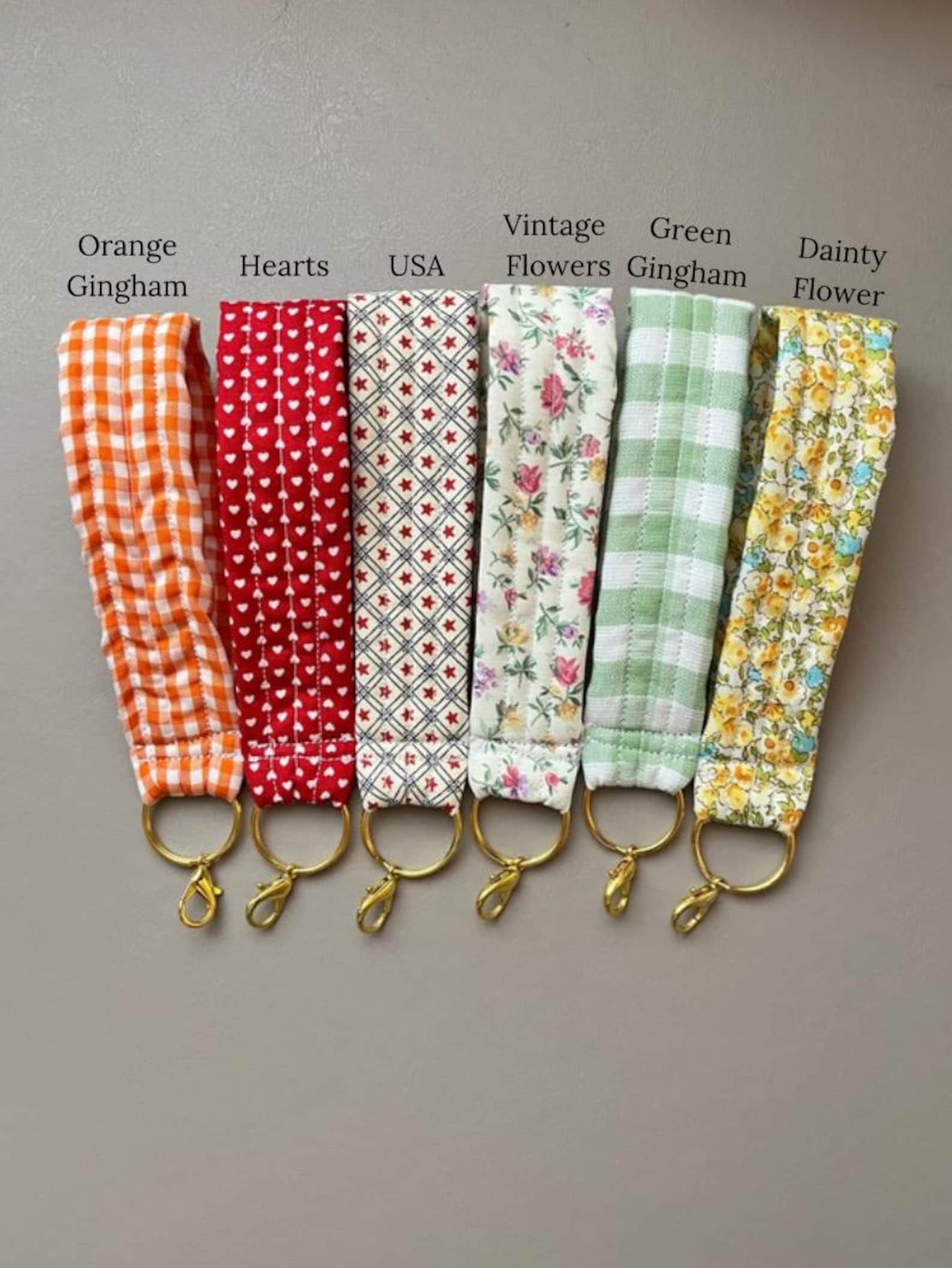 Handmade Keychain Wristlet / Quilted Wristlet - Etsy