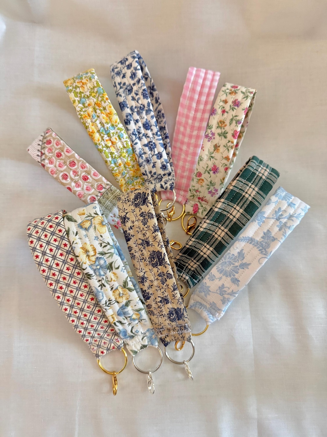 Handmade Keychain Wristlet / Quilted Wristlet - Etsy