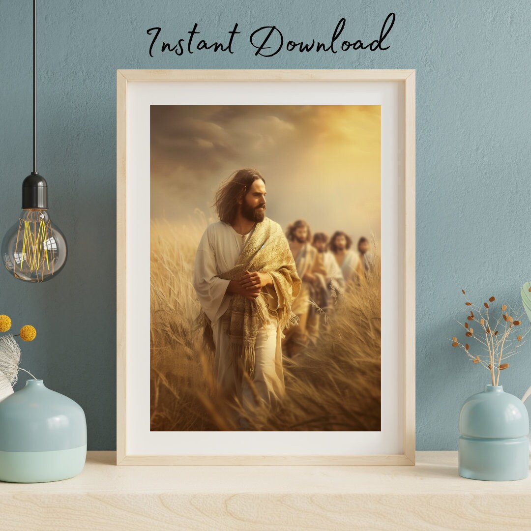 Jesus Christ and Disciples Christian LDS Painting Bible Art Instant ...