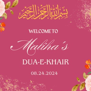 Event Signage for Dua-e-khair, Mehndi, Bridal Shower, Etc. - Etsy