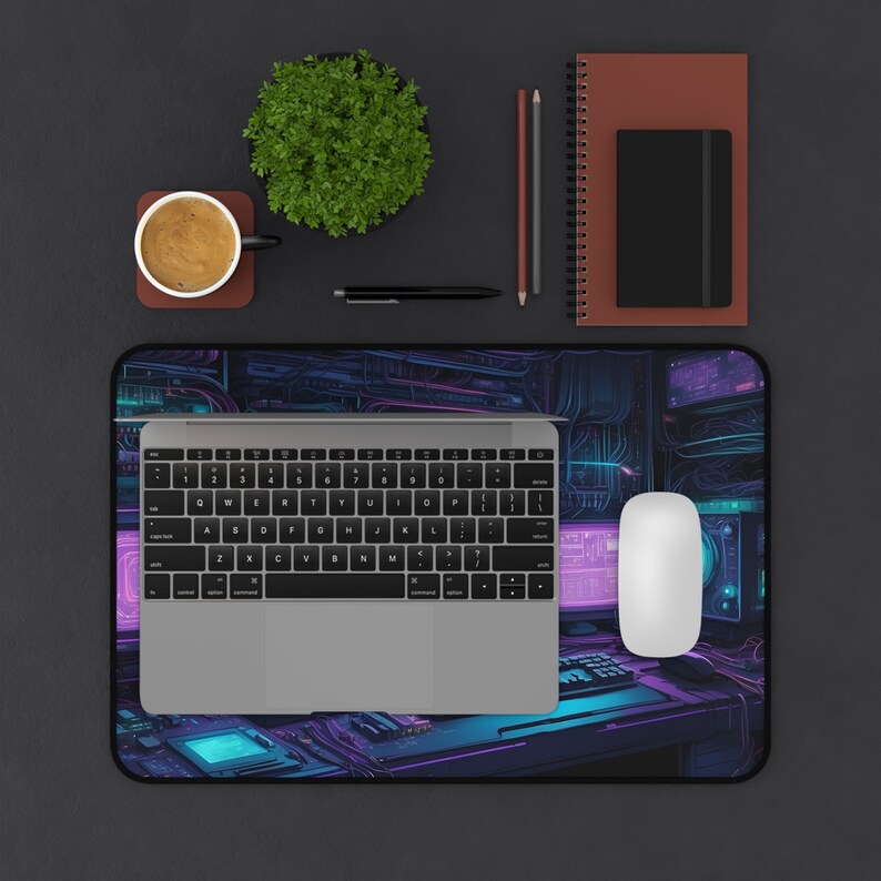 Dystopian Hacker Computer Gaming Desk Mat Aesthetic Art Gaming Computer ...