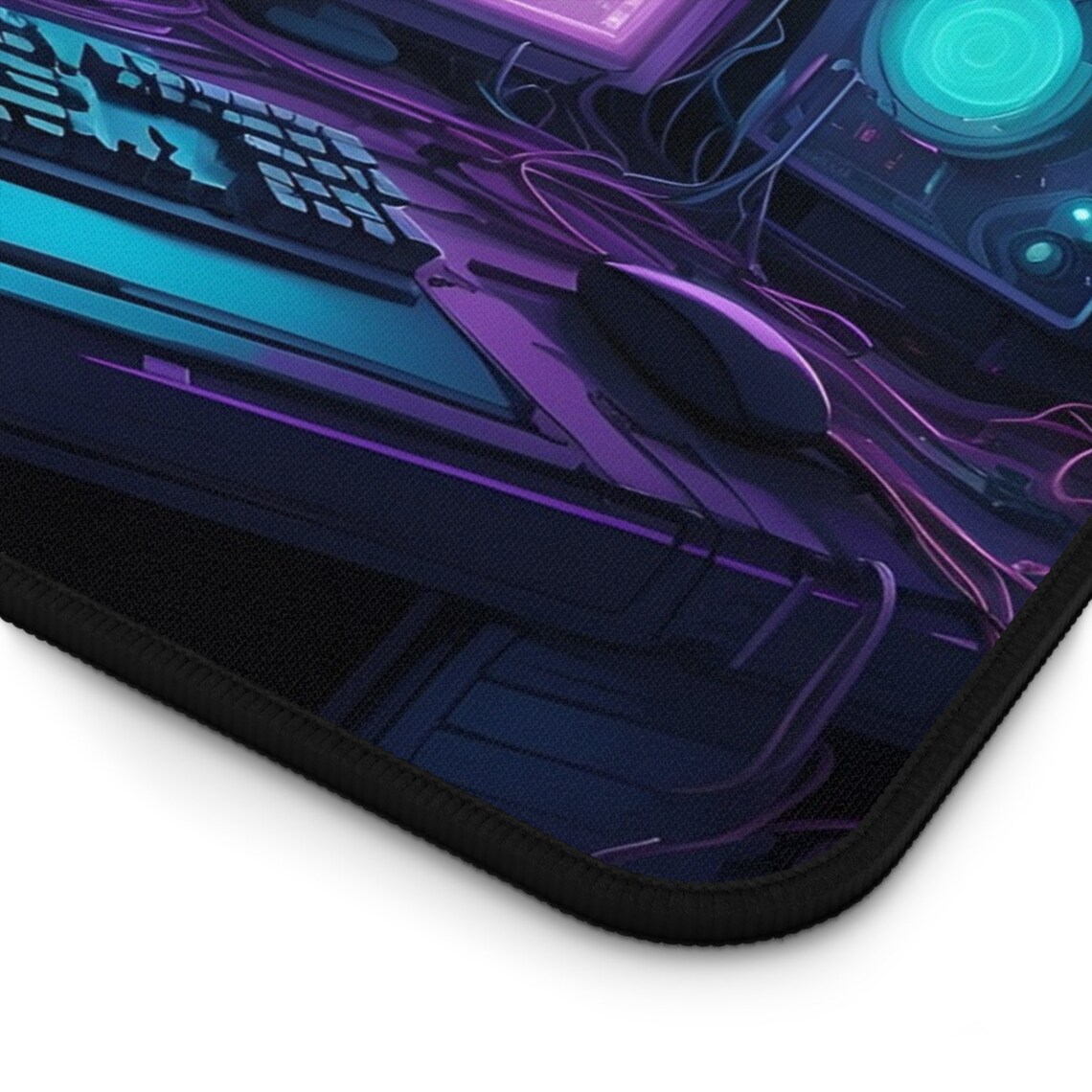 Dystopian Hacker Computer Gaming Desk Mat Aesthetic Art Gaming Computer ...