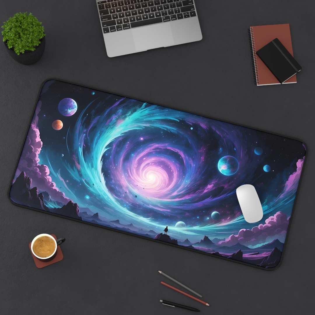 Wonderous Space Warp Gaming Desk Mat Aesthetic Gaming Art Gaming ...