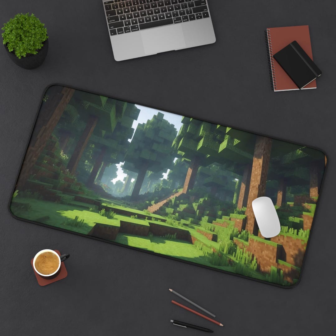 Minecraft Inspired Oak Forest Biome Desk Mat - Etsy UK