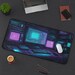 Dystopian Hacker Computer Gaming Desk Mat Aesthetic Art Gaming Computer ...