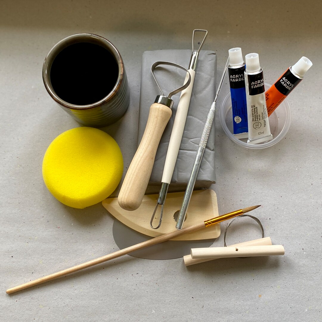 Air Dry Clay Craft Kit Sculpt , Paint With Professional Tools, Includes ...